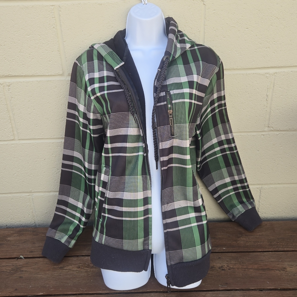 Green Plaid Bomber Jacket - Gem